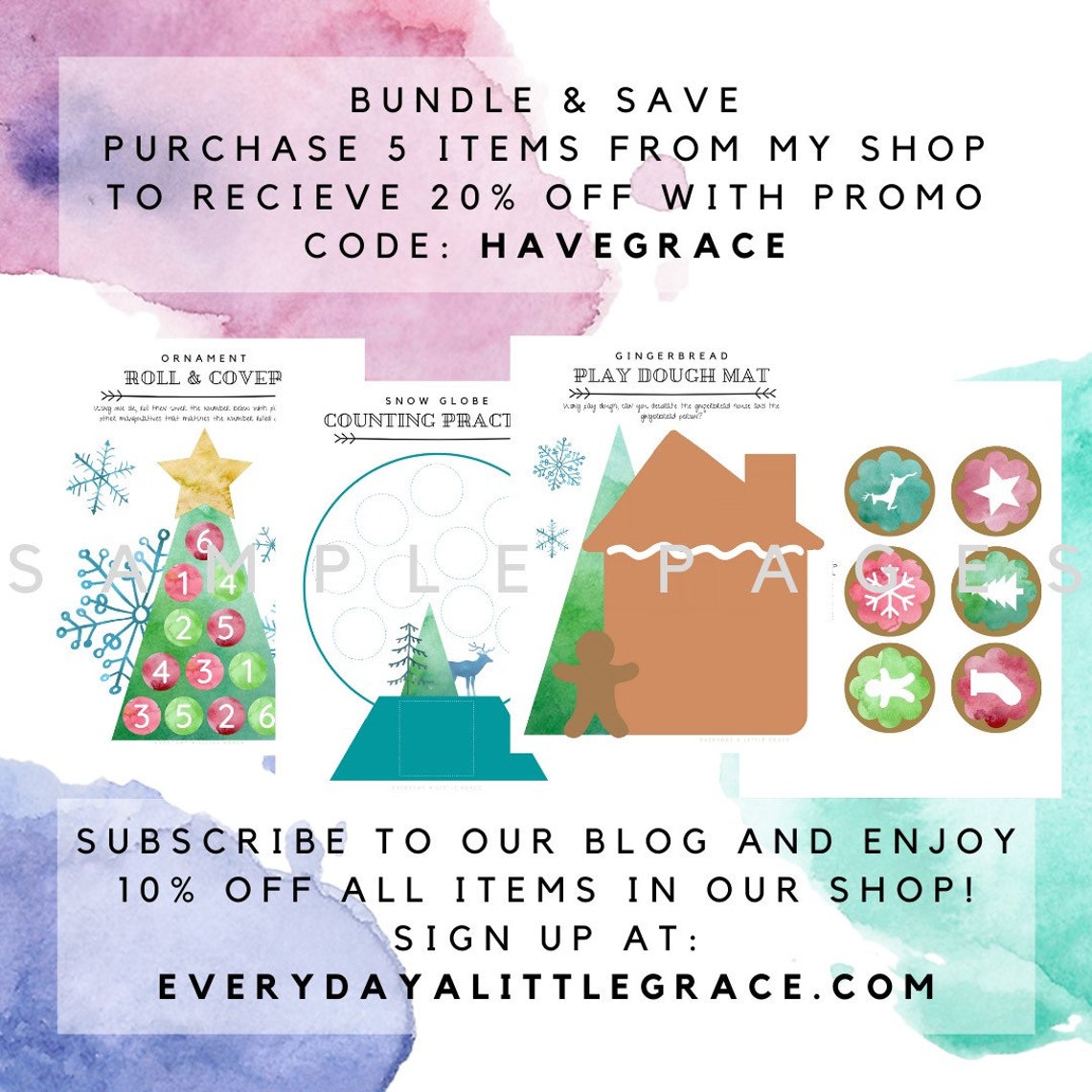 Christmas Activity Pack Preschool Holiday Activities - Etsy