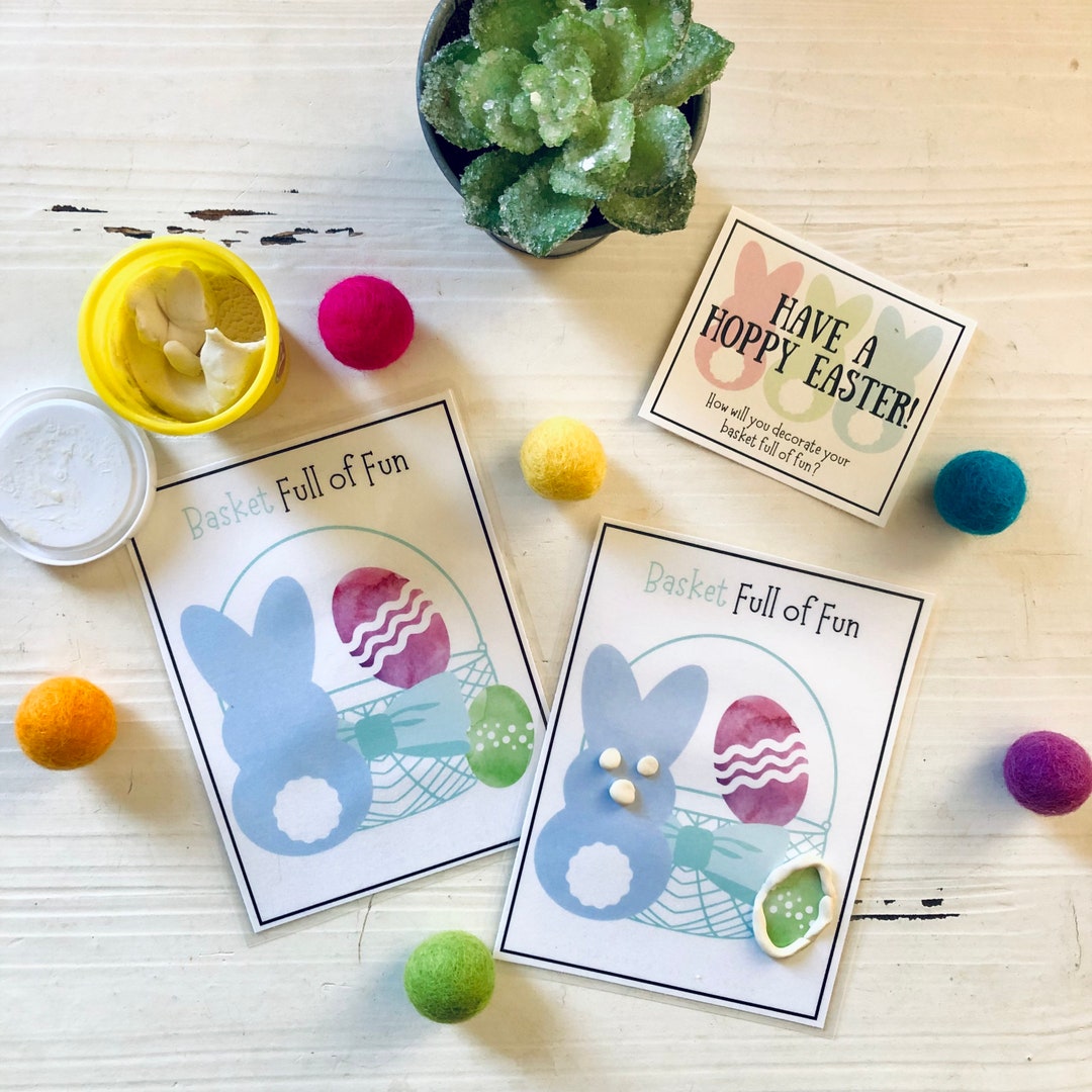 Easter Play Dough Mats: Bunny & Eggs Party Favors (digital Download) - Etsy
