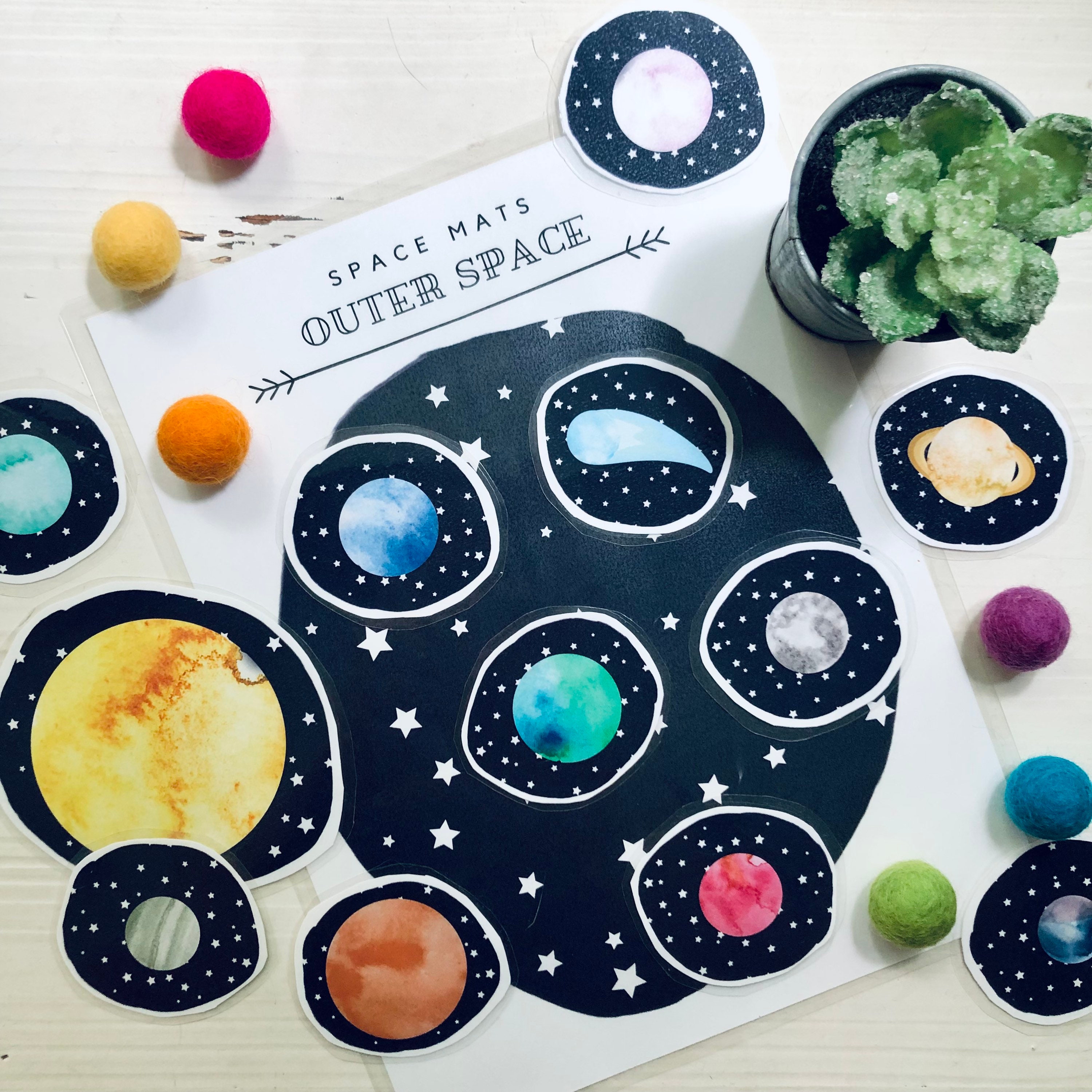 Space Activity Pack Space Flash Cards Phases of the Moon - Etsy