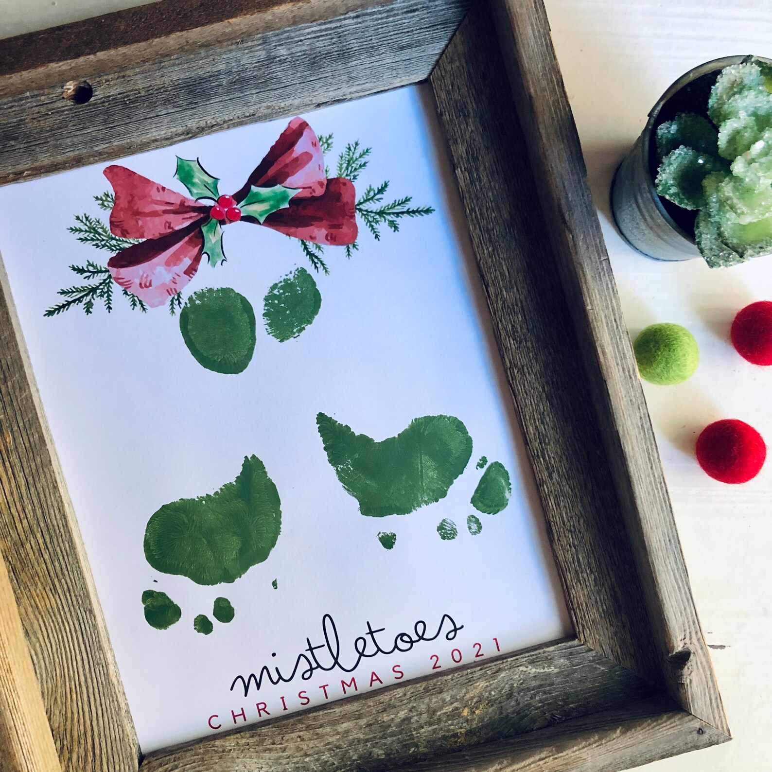 DIY Christmas Keepsake, Footprint Christmas Craft, Footprint Art, Baby ...