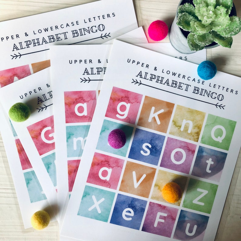 Alphabet Activity Pack Alphabet Bingo Alphabet Flash Cards | Etsy