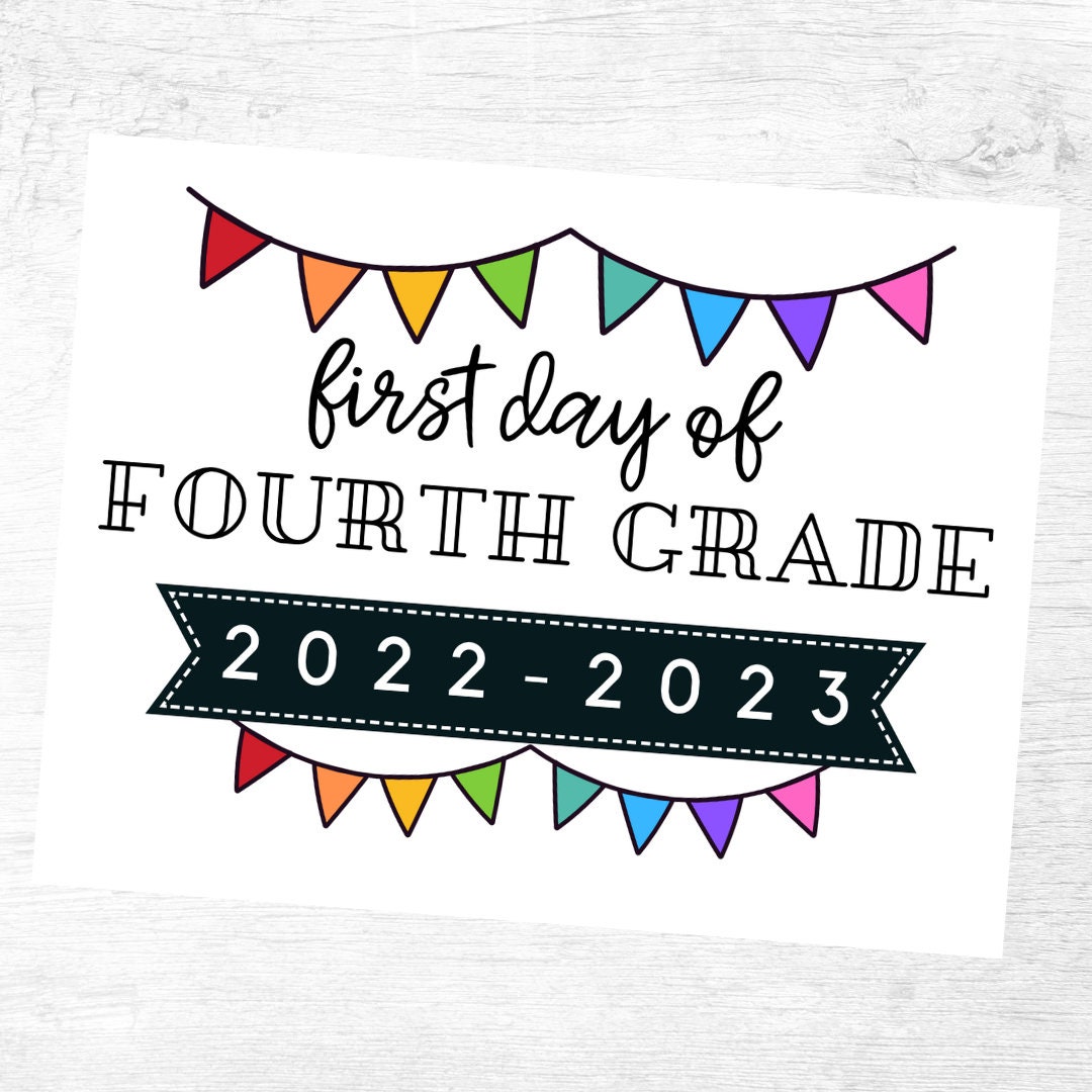 First Last Day Of Fourth Grade Sign Printable Back To Etsy first-last-day-of-fourth-grade-sign-printable-back-to-etsy