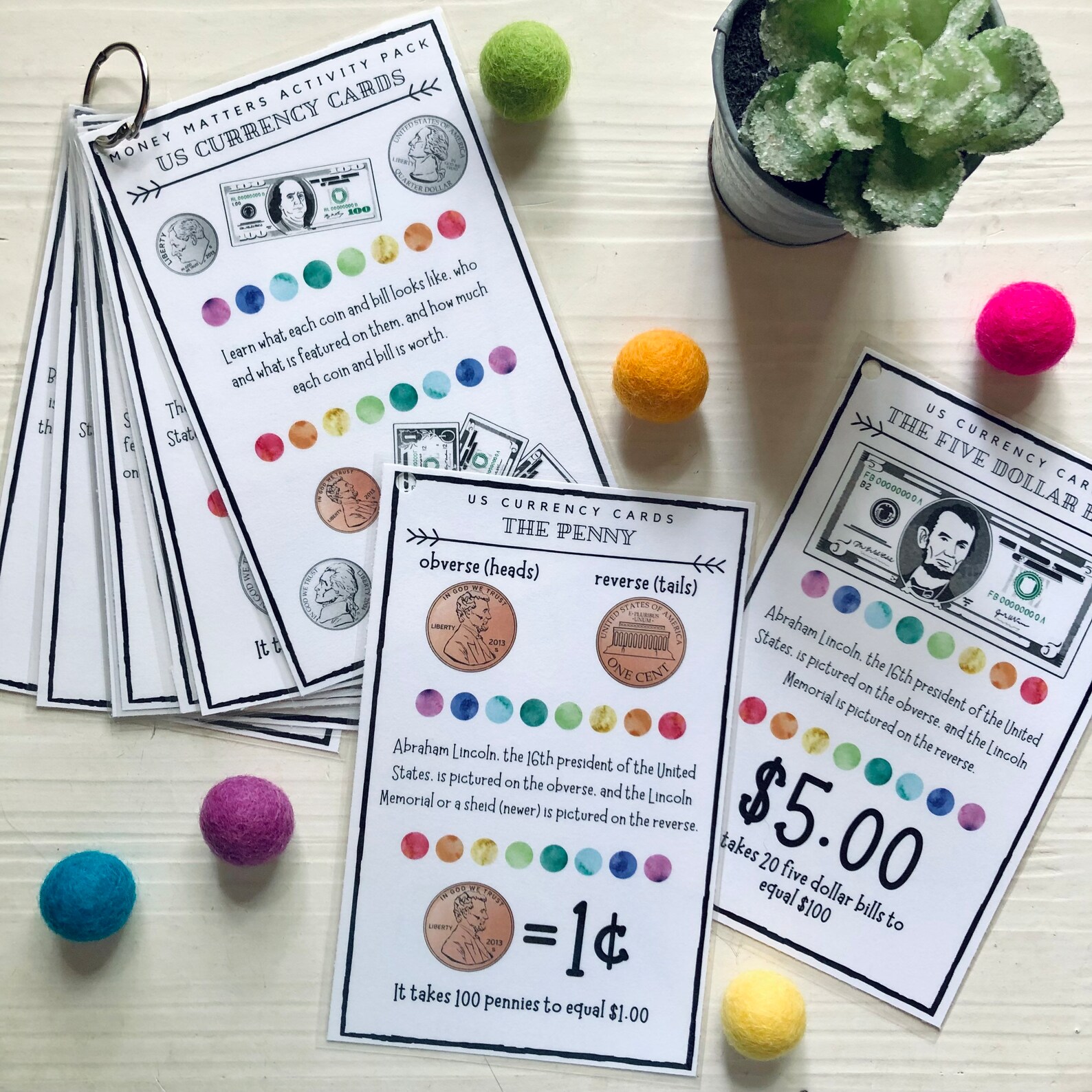 Money Matters Activity Pack US Currency Learning Coins & - Etsy