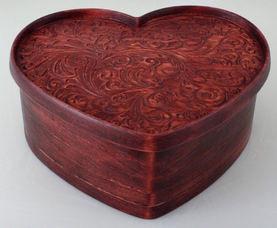 Items similar to Valentine's Heart Shaped Box on Etsy