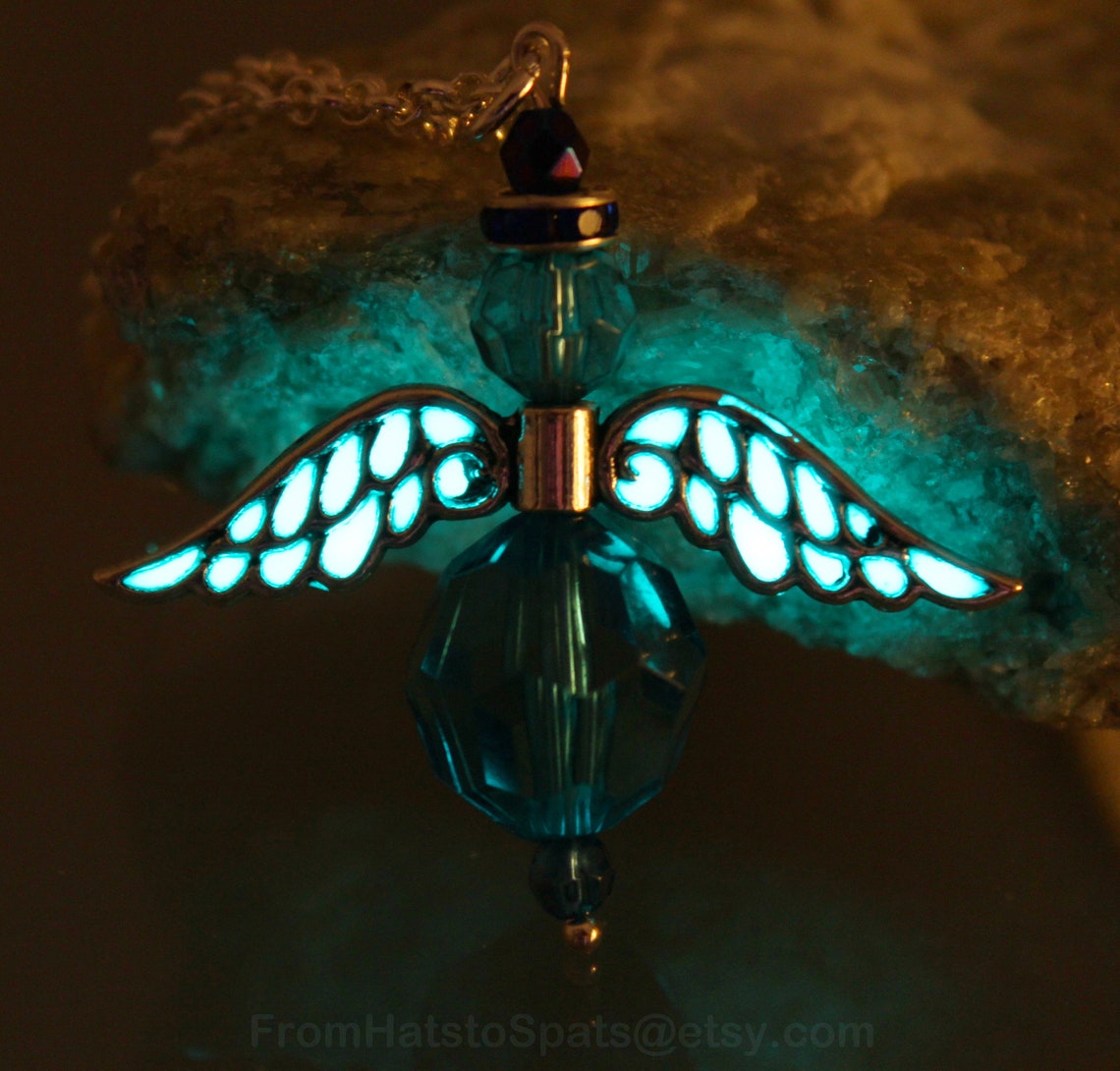 Angel With Glow in the Dark Wings and Vintage Designer Beads. - Etsy