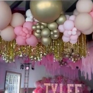 Let's Party Overhead Swag Colorful Party Decor Wedding Streamer With ...