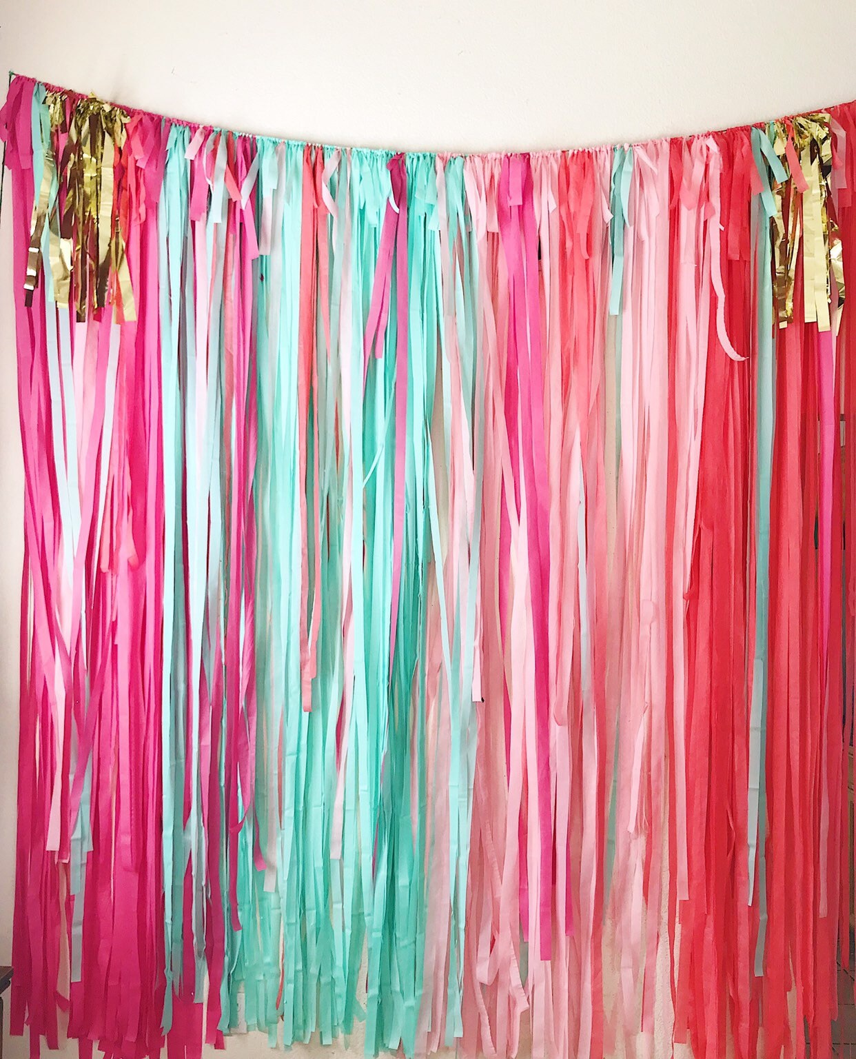 8 ft x 8 ft Single Strand Tablecloth Fringe Backdrop Flagtape | Etsy