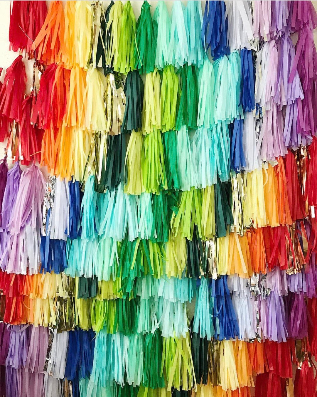 9 Piece Tissue Paper Tassel Fringe Backdrop wall, Tassel Banner ...