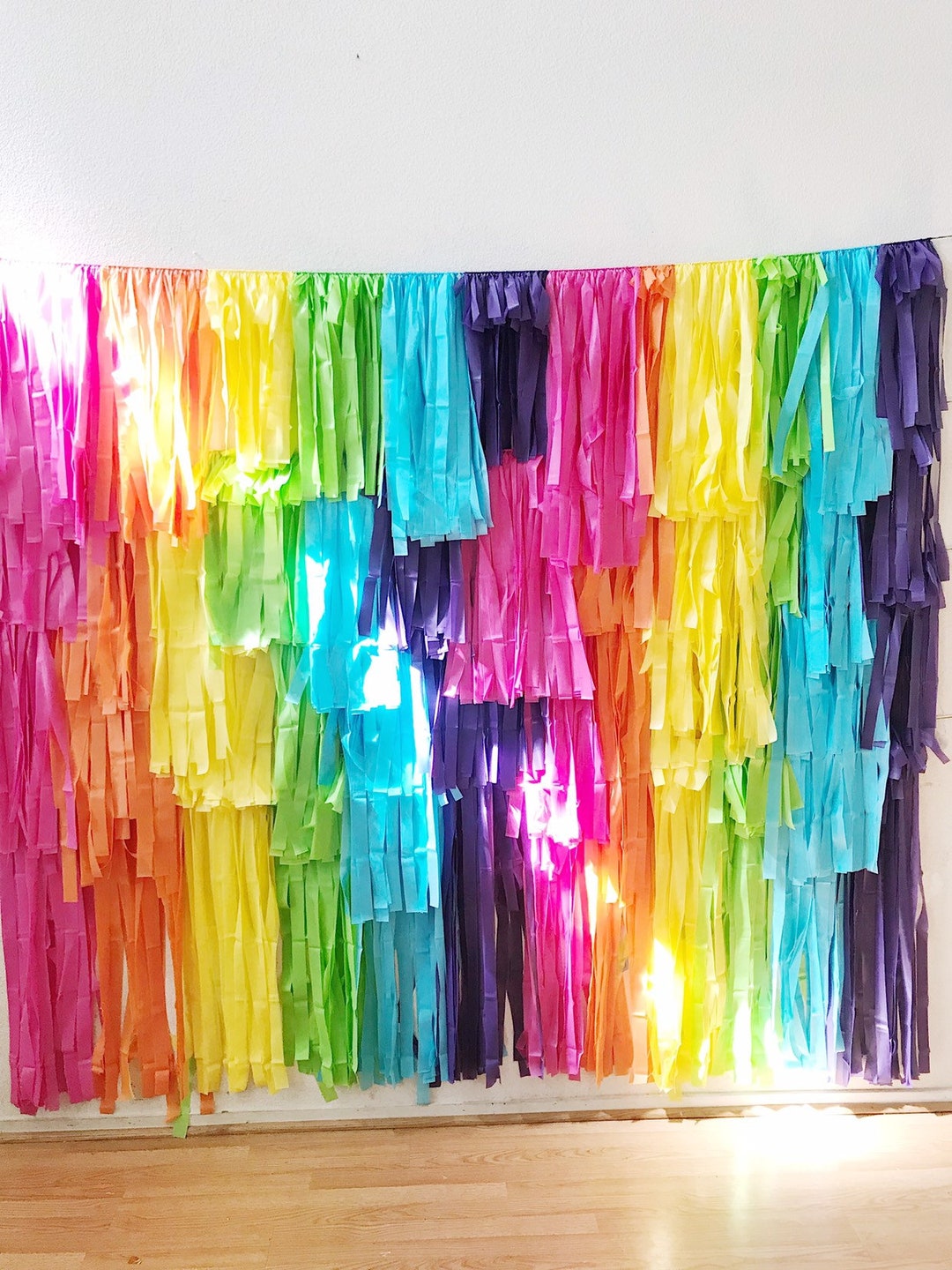 4 Piece 8 Ft Wide Thinner Cut Tablecloth Fringe Backdrop - Etsy