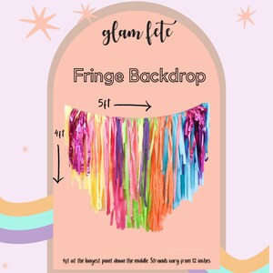 Custom Fringe Backdrop Party Inspired Party Layered Fringe - Etsy