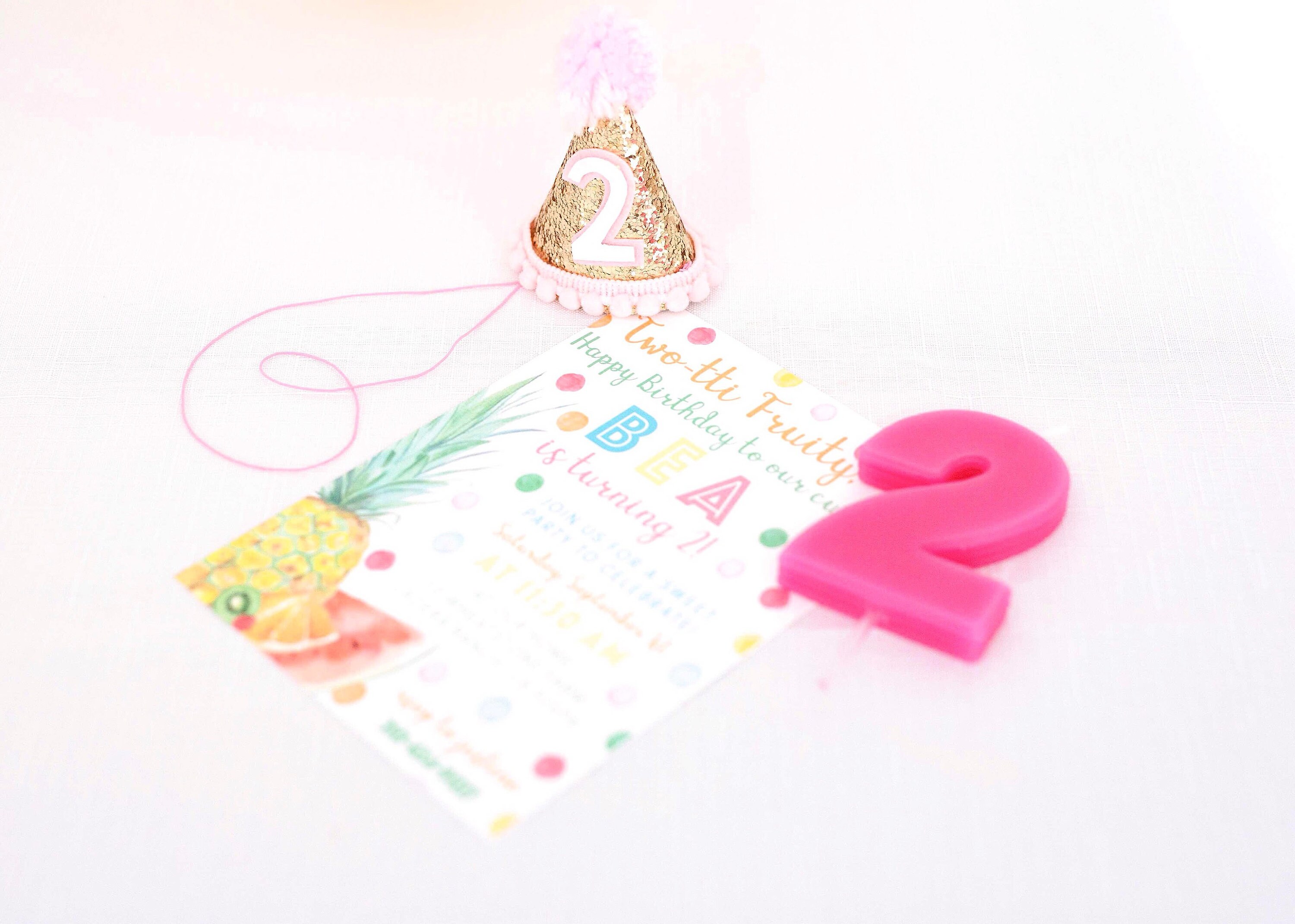 Number 2 Birthday Hat 2nd Birthday Gold Hat Party Hat | Etsy