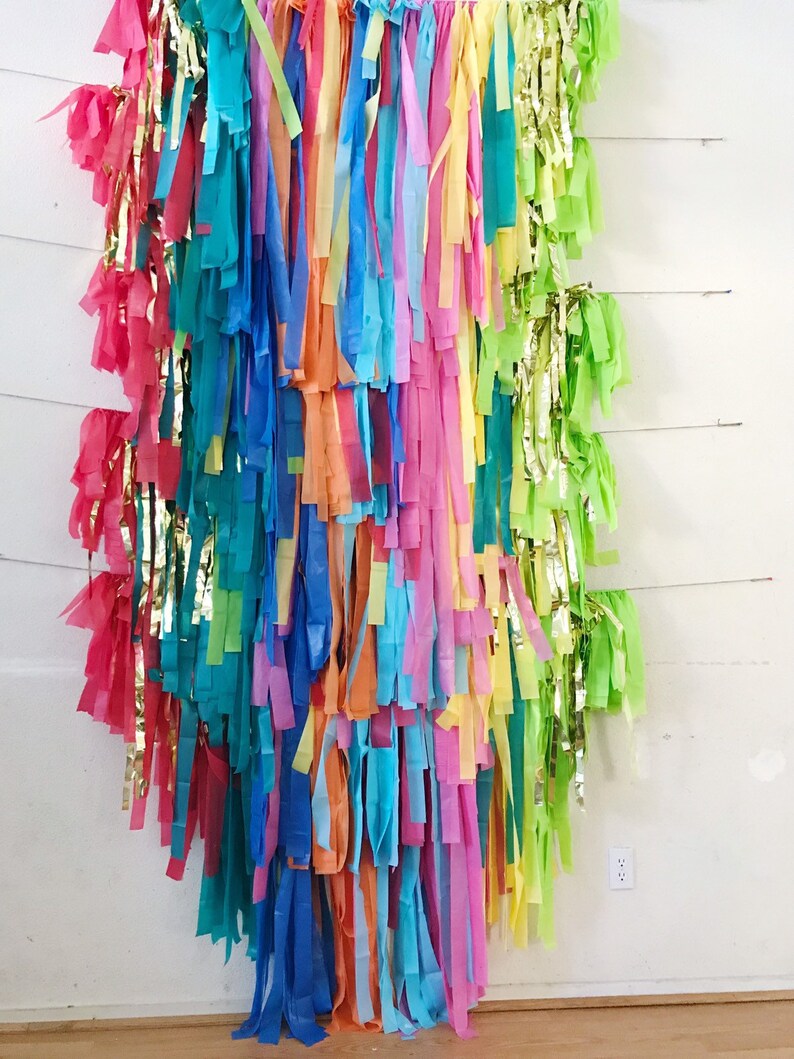 5 Piece Tablecloth Fringe Backdrop wall Streamer - Etsy