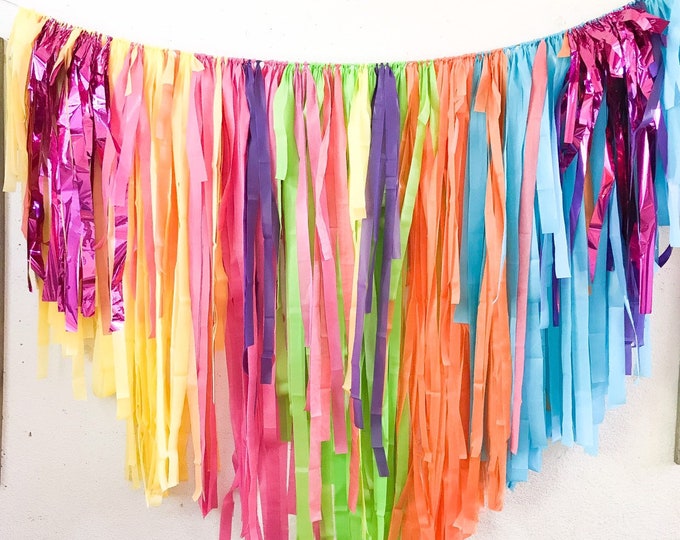 Fringe Backdrop Flagtape Backdrop, Fringe Backdrop, Birthday, Party ...