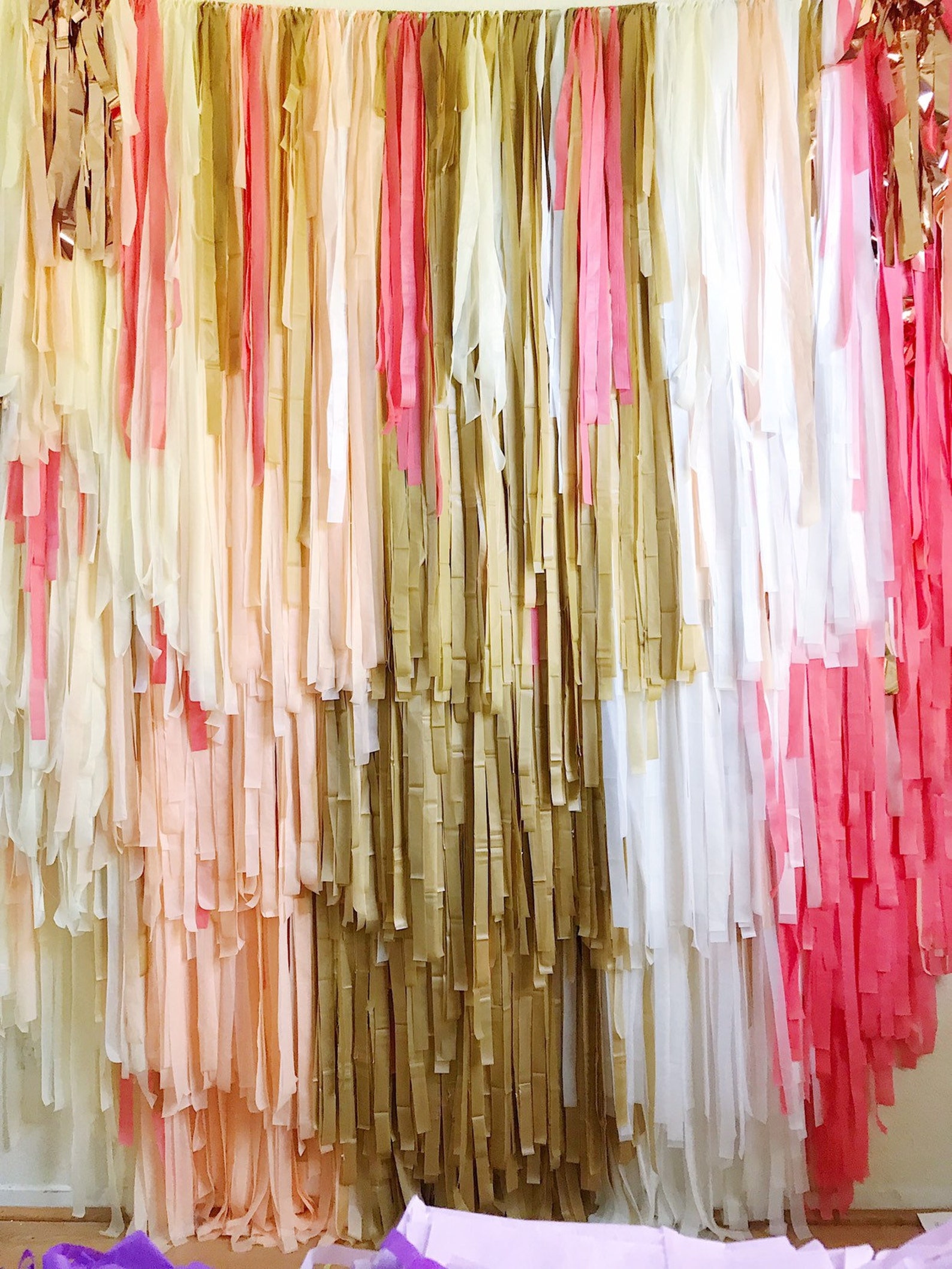 4 Piece 8 Feet Tablecloth Fringe Backdrop wall - Etsy