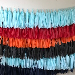 6 Piece Tissue Paper Tassel Fringe Backdrop wall - Etsy