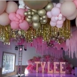Let's Party Overhead Swag Colorful Party Decor Wedding Streamer With ...