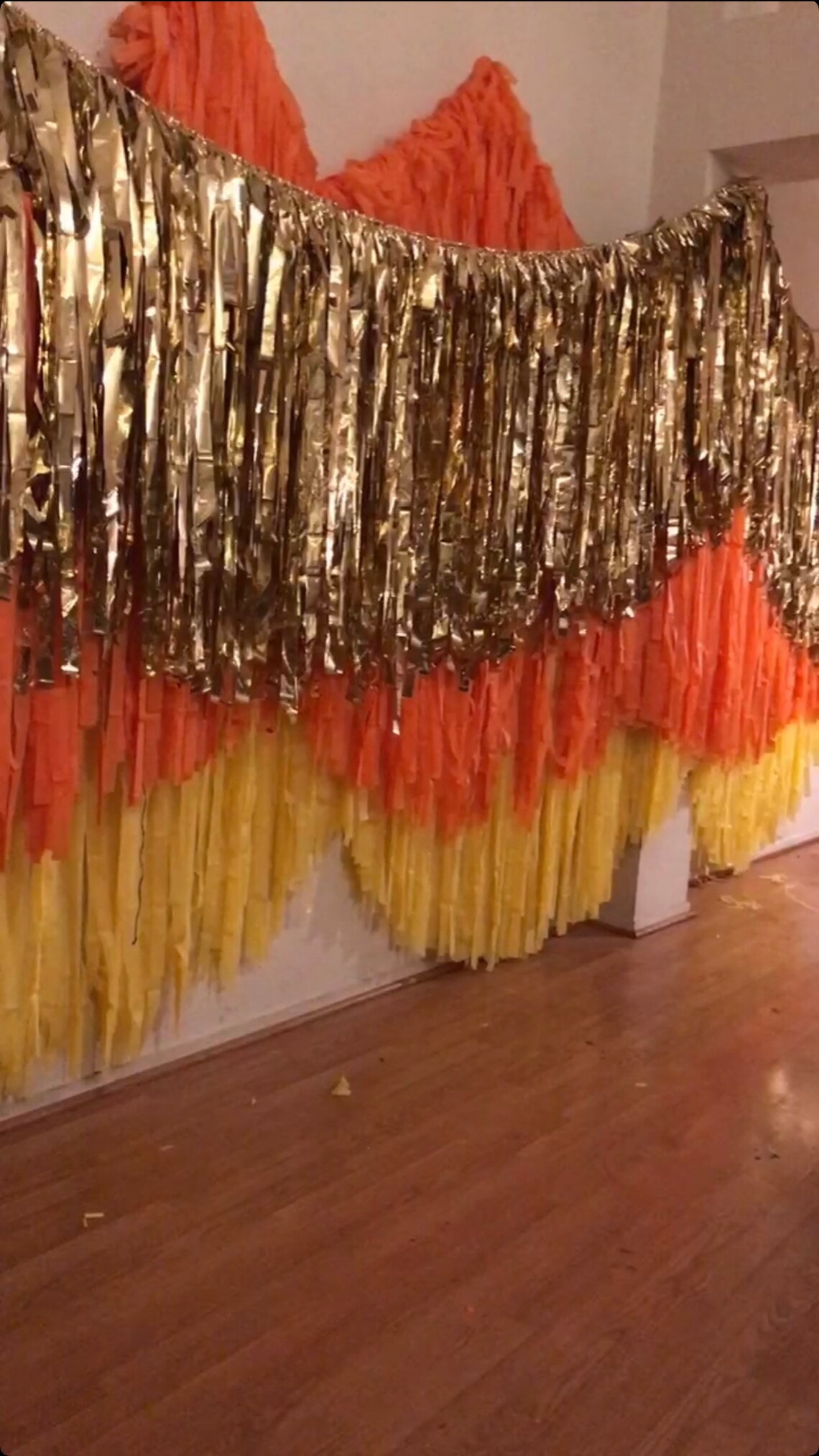 All Mylar Gold and Silver Mylar Fringe Backdrop Party | Etsy