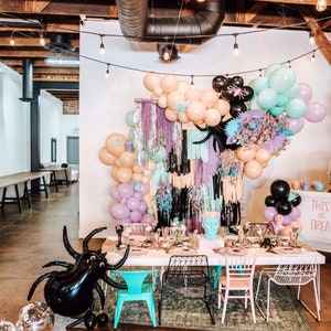 4 Piece Tablecloth Fringe Backdrop Colorblock - Etsy