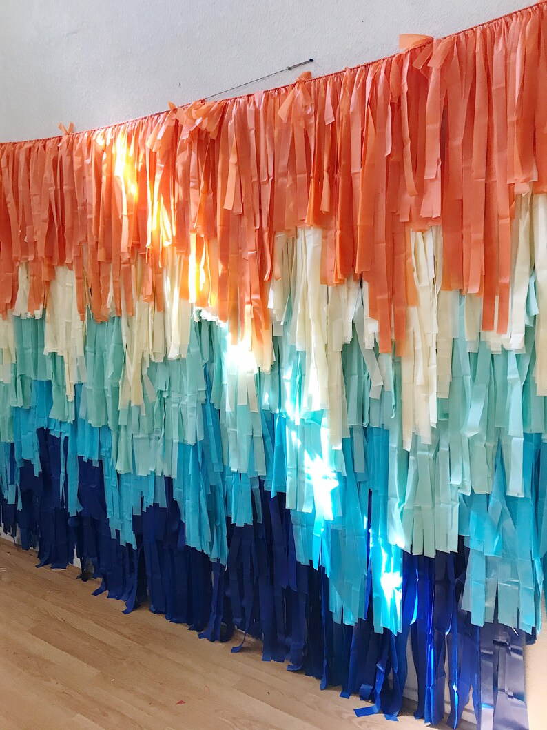 10 Strand Plastic Fringe Backdrop Plastic Streamers Party | Etsy