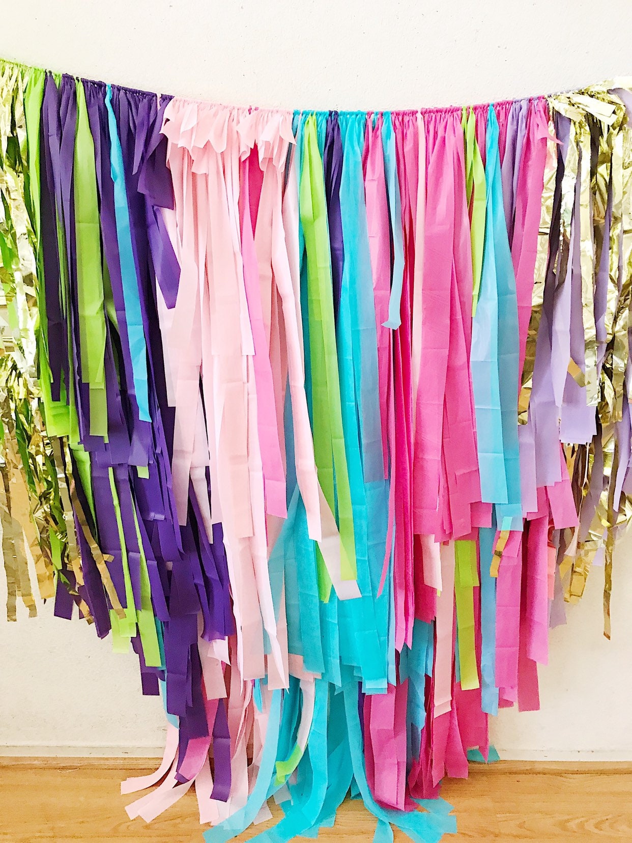 2 Piece Tablecloth Fringe Backdrop wall Flagtape | Etsy