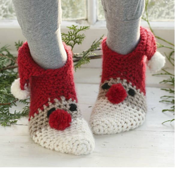 Santa Slippers - Etsy