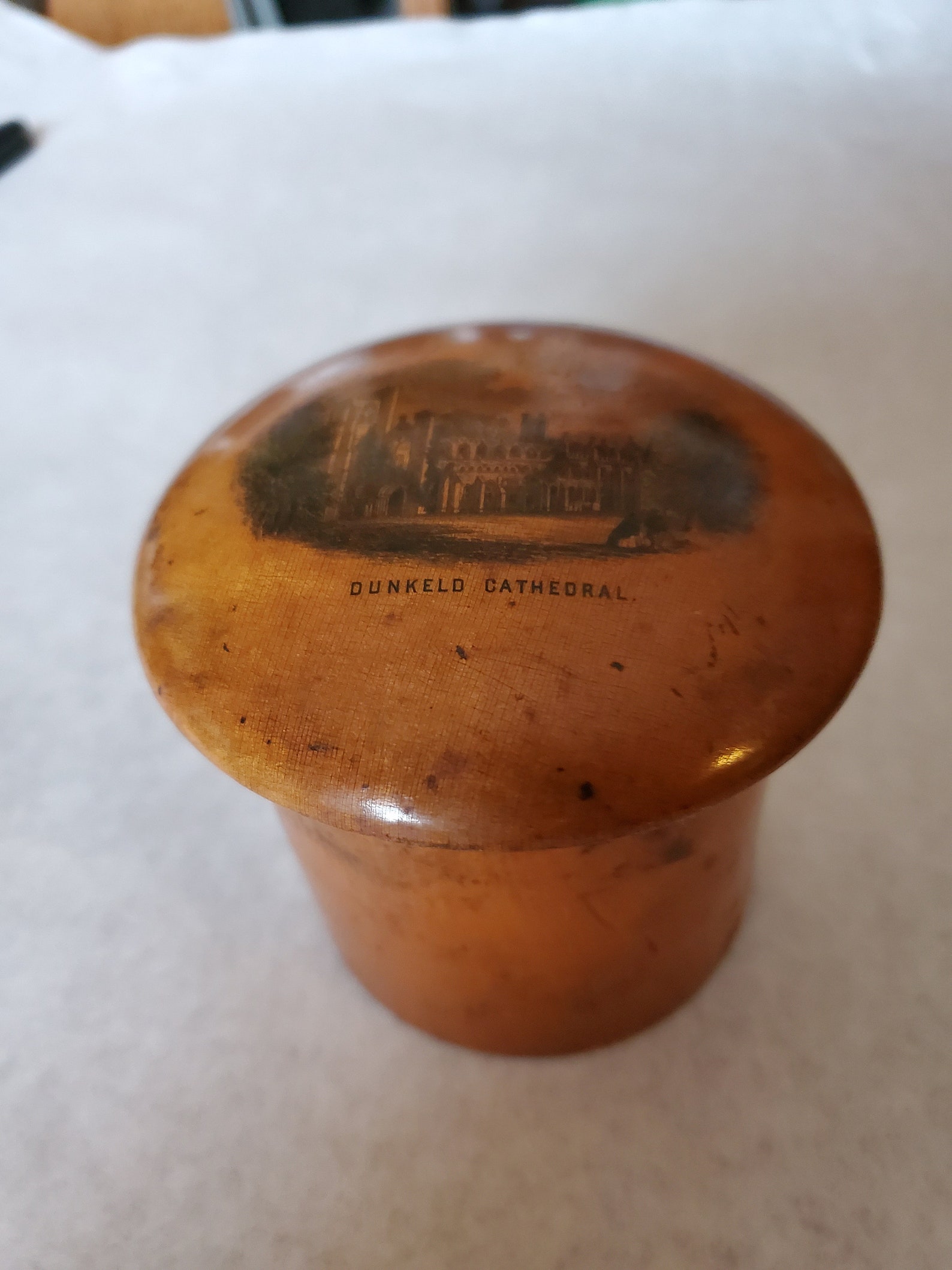 Victorian Mauchline Ware Scotland Dunkeld Cathedral Souvenir - Etsy