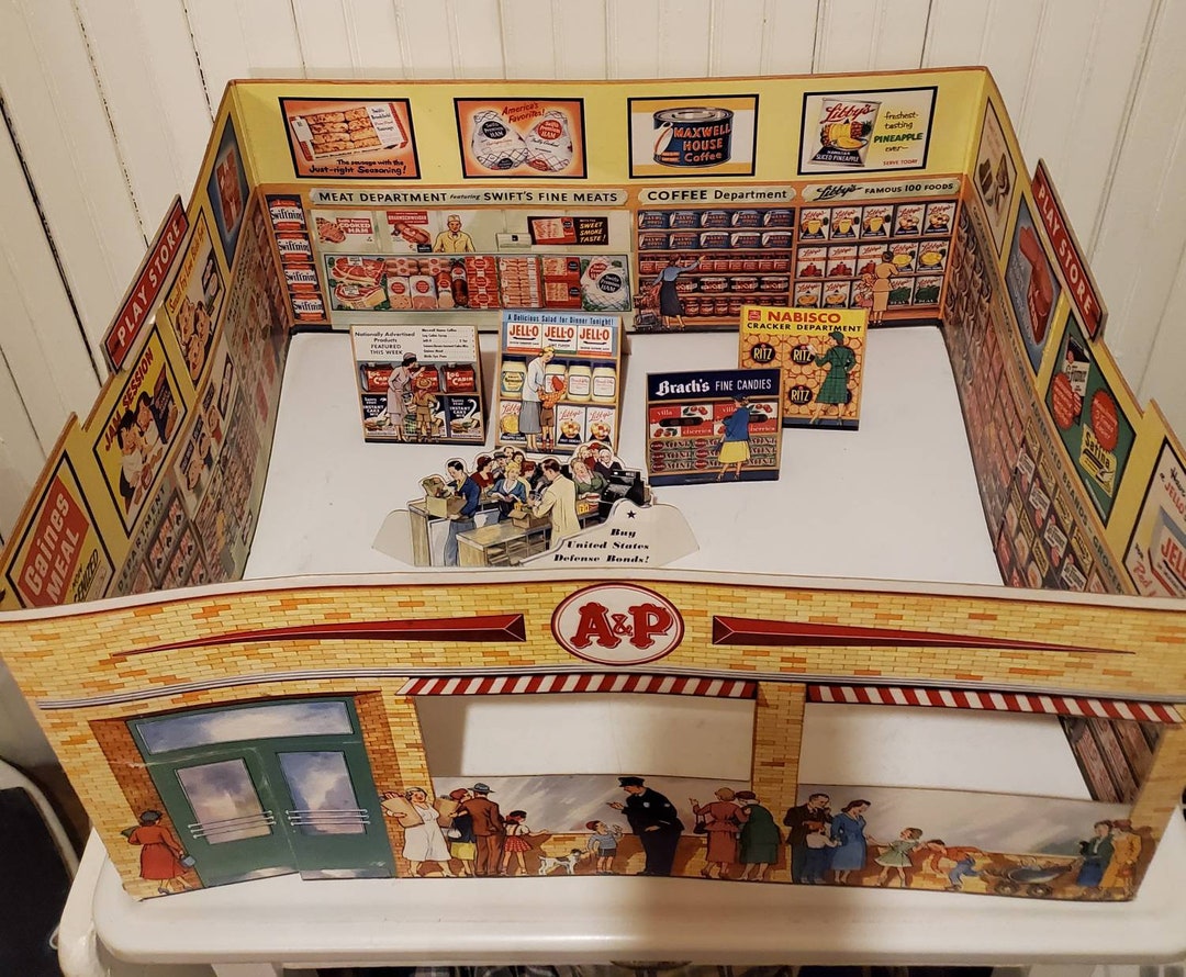 1950s A&P Grocery Play Store Cardboard Advertising Toy - Etsy