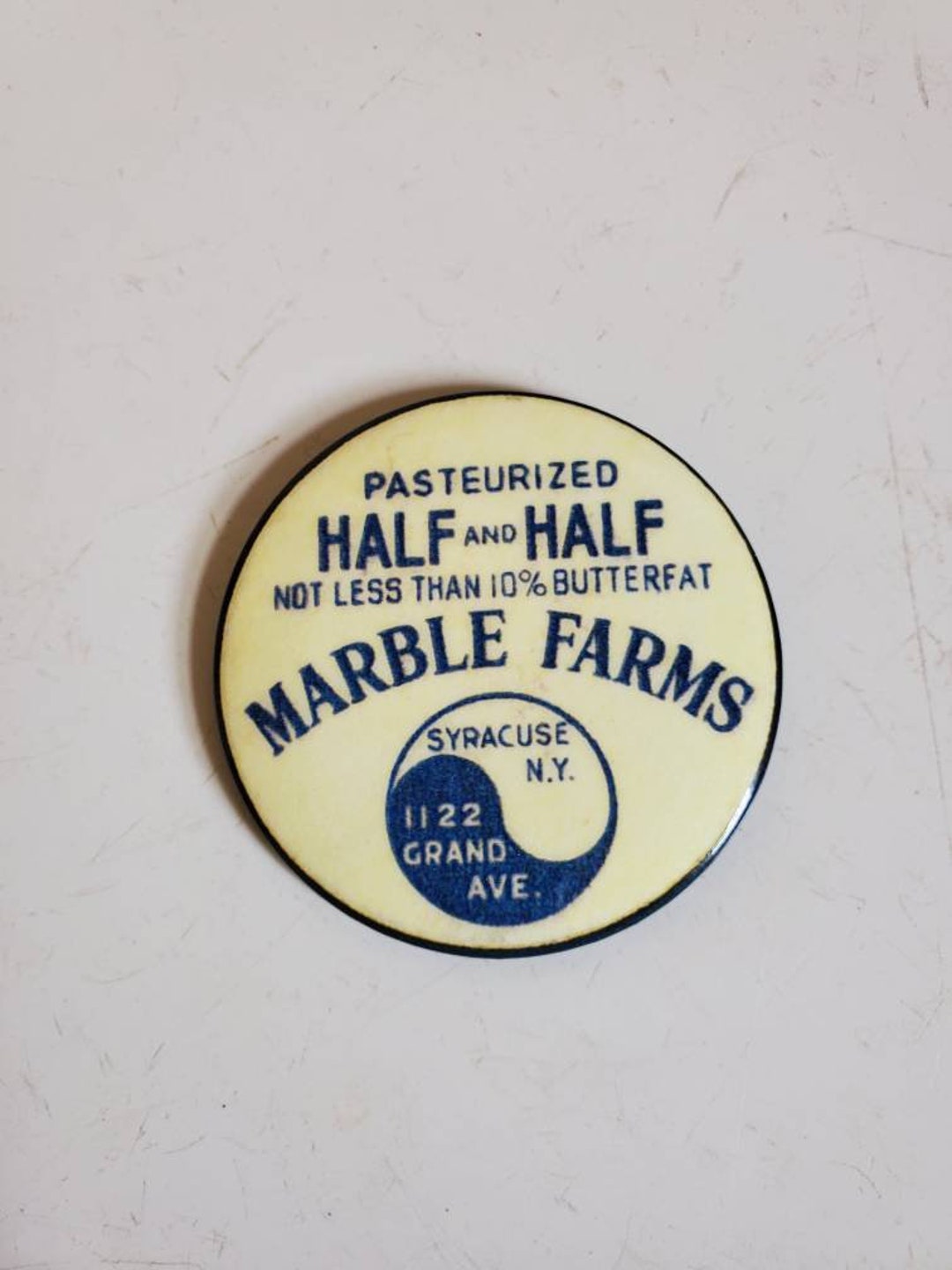 Vintage Marble Farms Celluloid Advertising Pocket Mirror Etsy