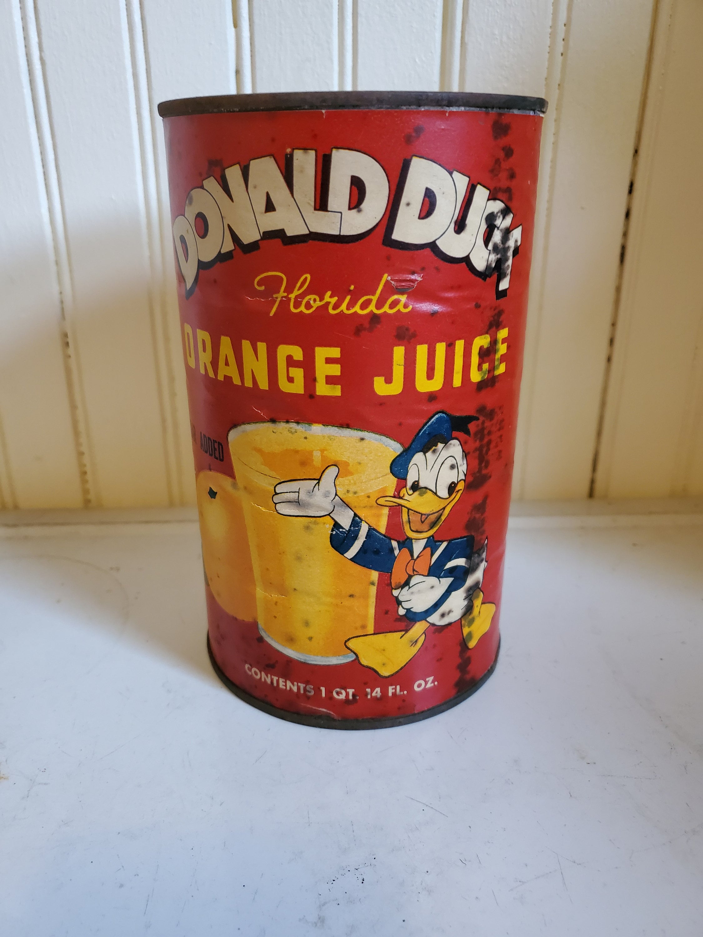 Vintage 1960's Donald Duck Juice Advertising Tin - Etsy México