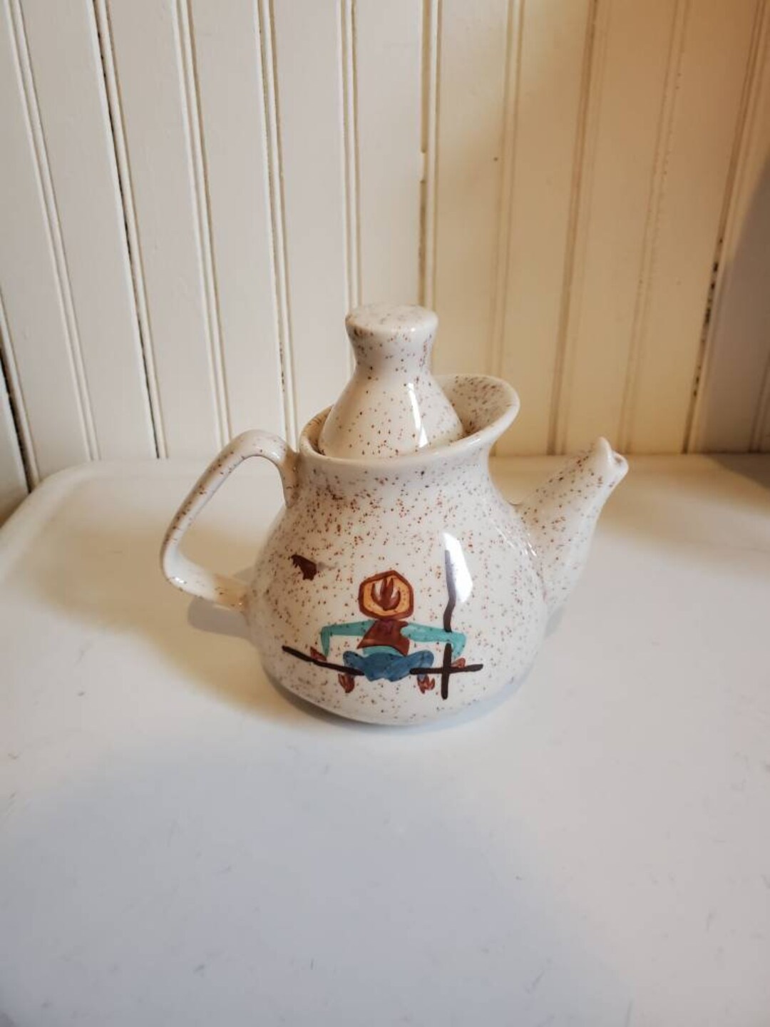 Red Wing Cowboy Western Tea Pot Round Up - Etsy