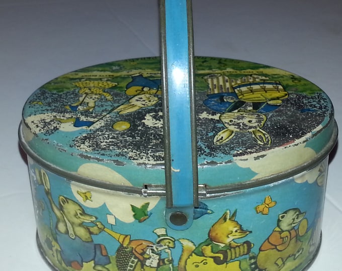 Antique Peter Rabbit Tin Basket Tin Deco Box - Etsy