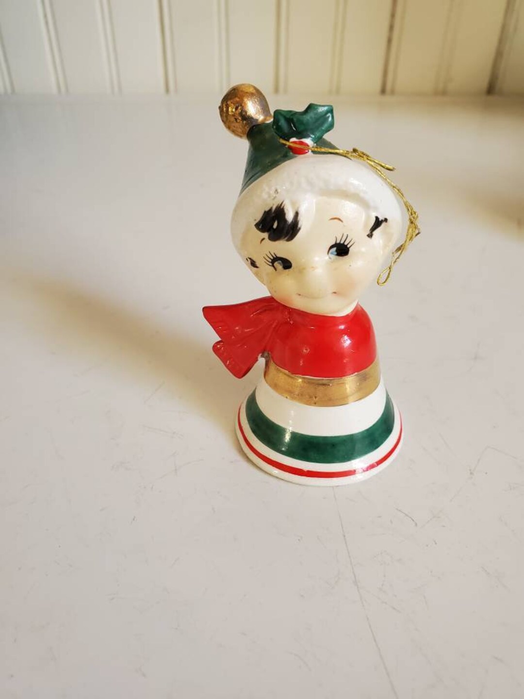 Vintage 1950s Christmas Lefton Boy Elf 1146 Bell Ornament - Etsy