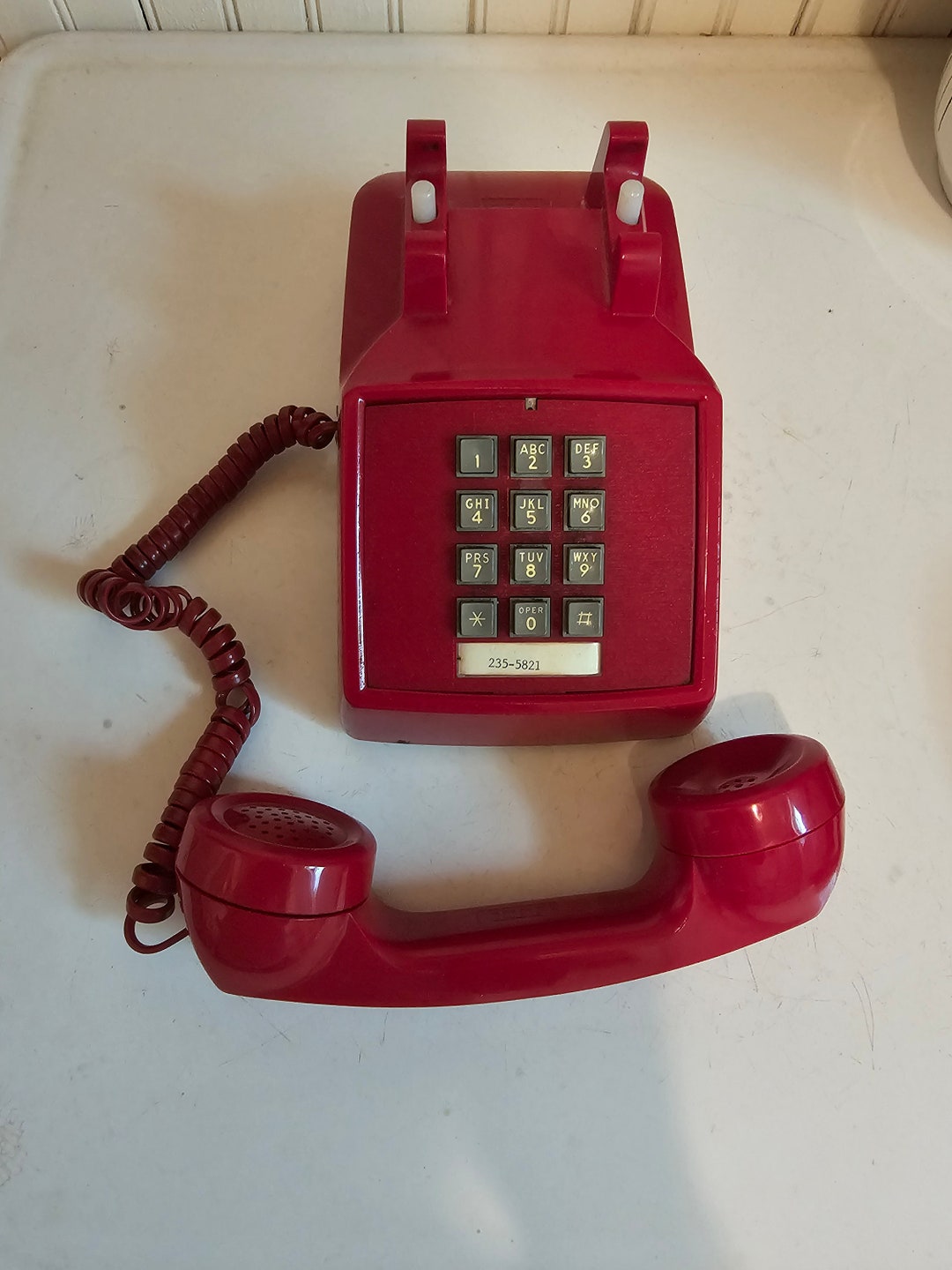 Vintage 1980s Red Landline Touch Tone Telephone - Etsy