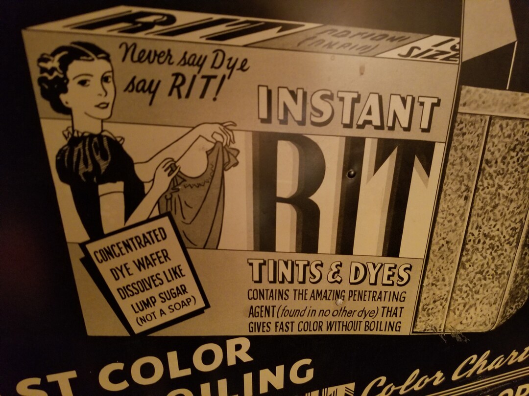 Vintage Advertising Rit Dye Display Tin Cabinet Country Store - Etsy