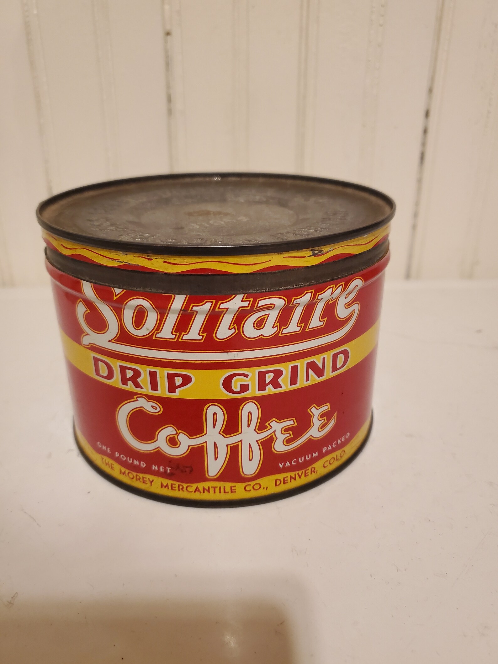 Vintage 1950s Solitaire Coffee Advertising Tin Cowboy | Etsy