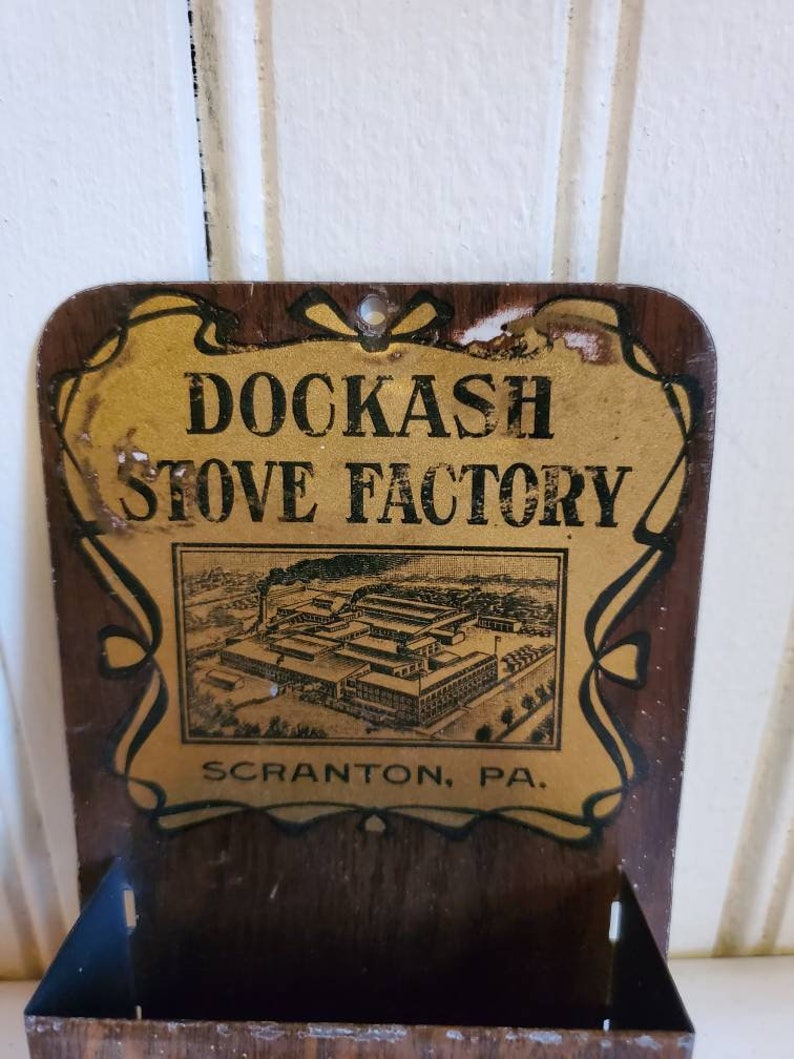Vintage Dockash Stove Advertising Match Holder Tin Litho - Etsy