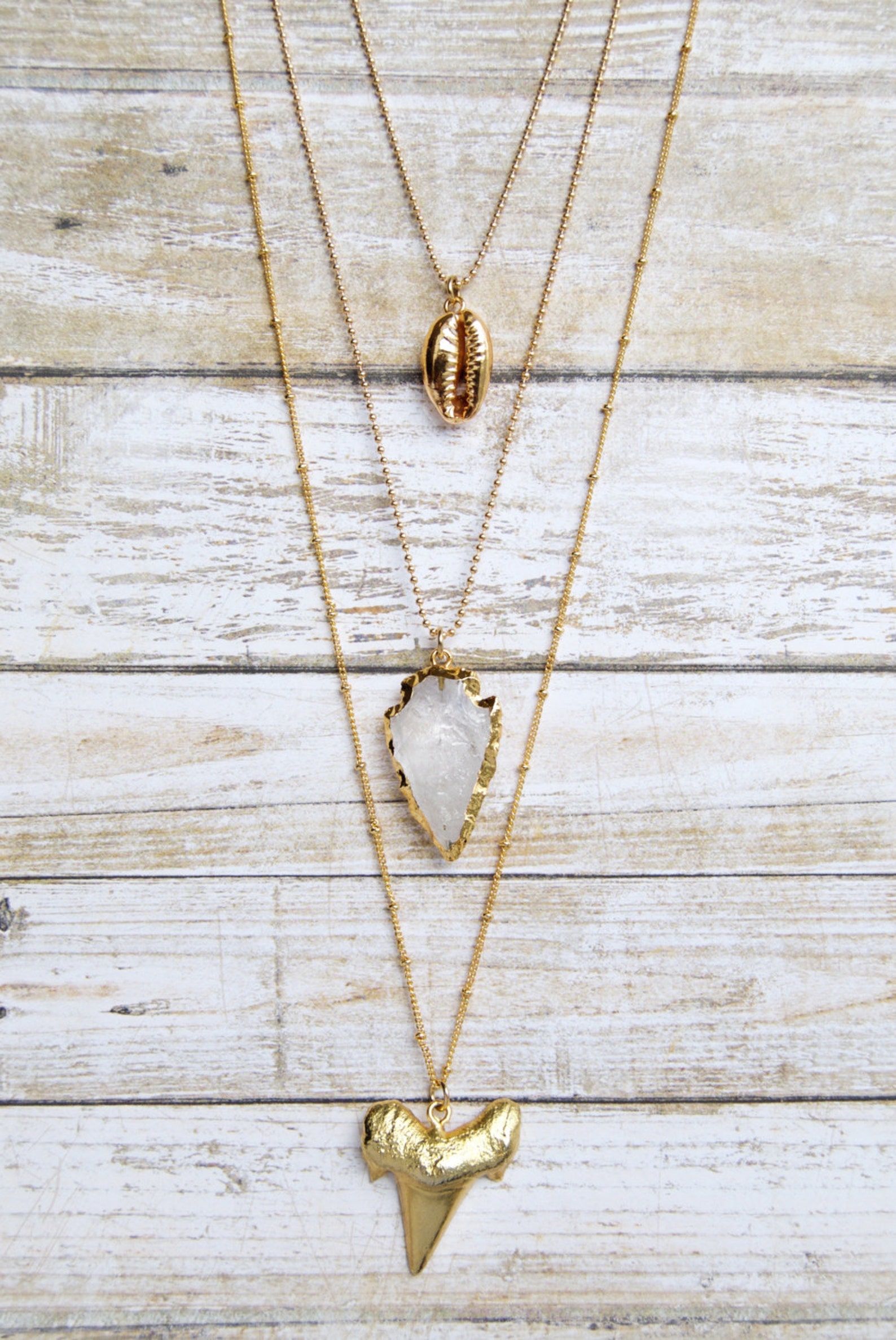 Gold Shell Necklace Real Seashell Necklace Cowrie Shell - Etsy