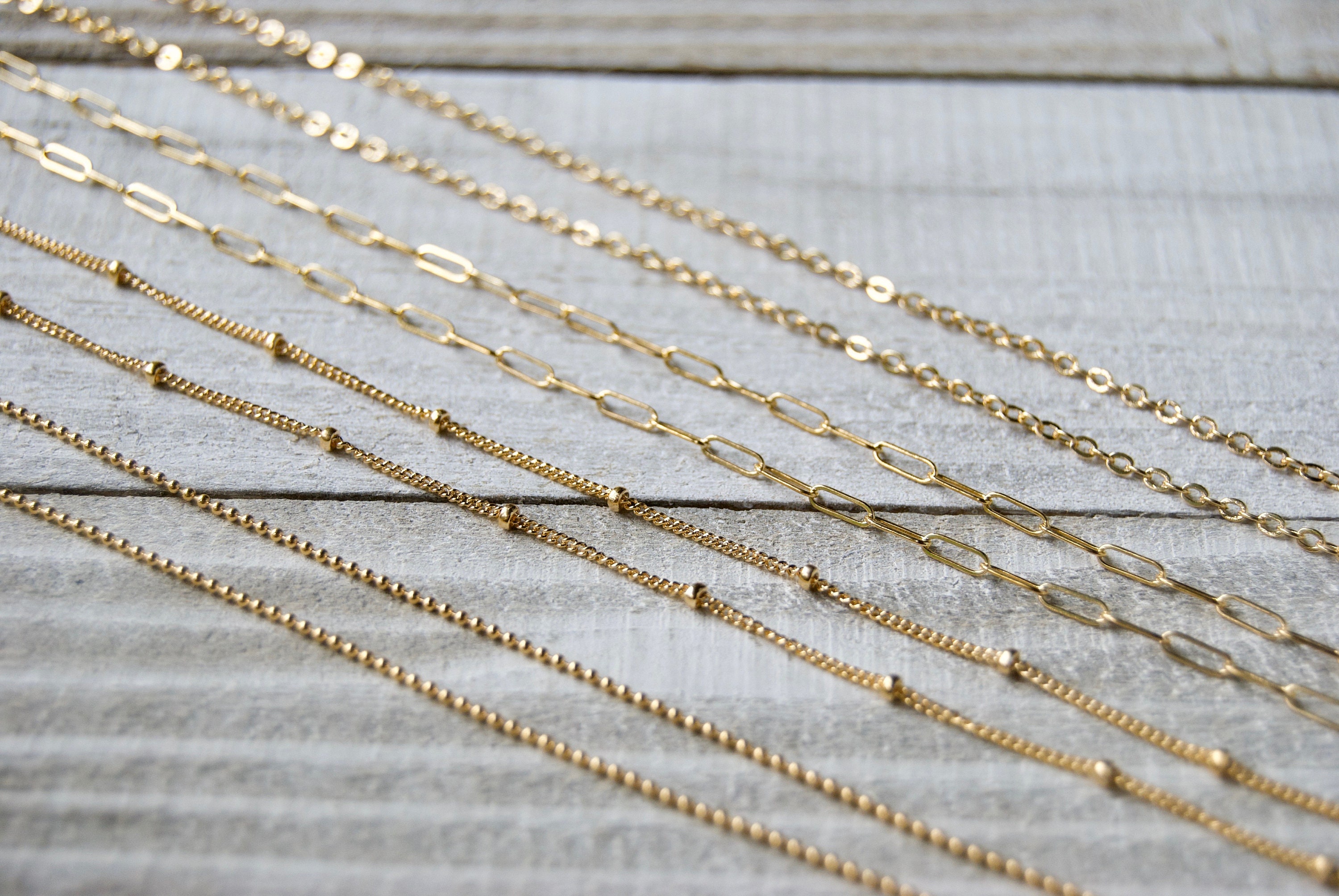 Gold Filled Chains for Layering » Gold Necklaces » Satellite Chain ...