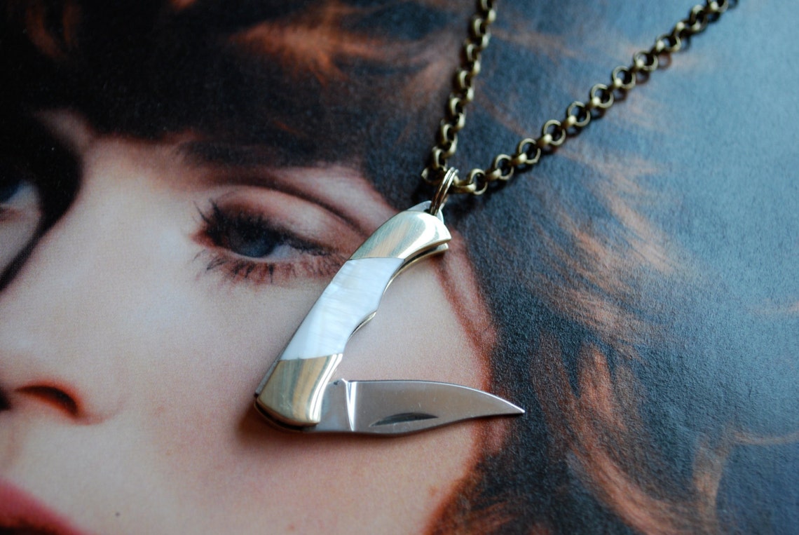 Miniature Pocket Knife Necklace Mini Pocket Knife White - Etsy