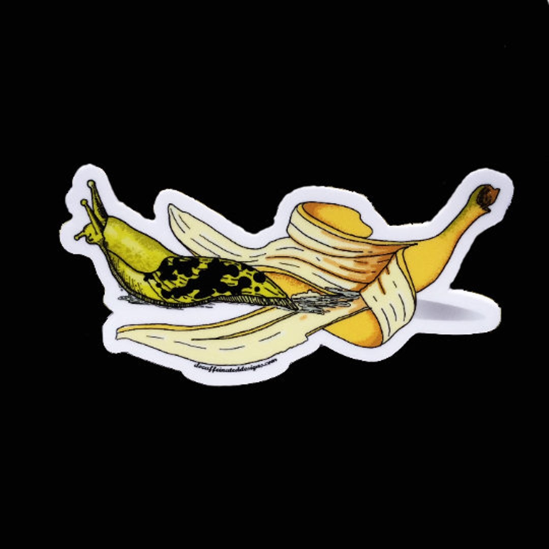 Banana Slug by Decaffeinated Designs 2x4 Waterproof, Weatherproof and ...