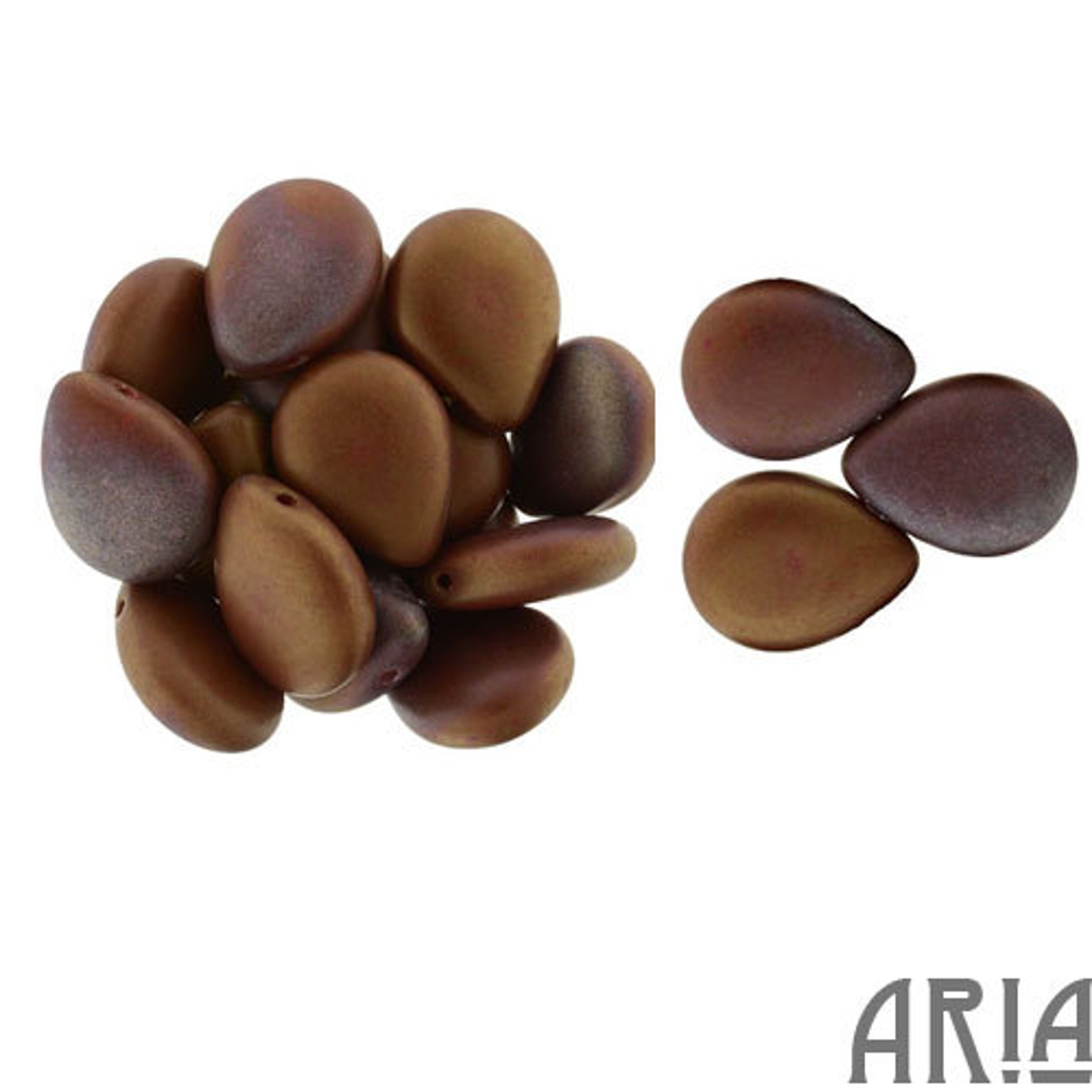 OXIDIZED Bronze OPAQUE RED Matte: 12x16mm Pear Drop Czech - Etsy