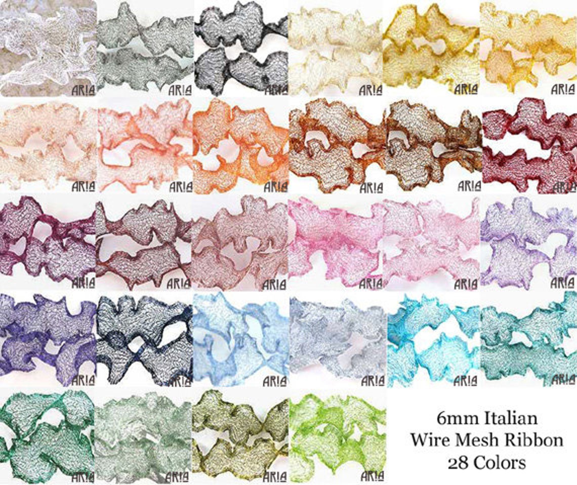 ITALIAN WIRE MESH: 6mm Sapphire Italian Wire Mesh Ribbon 1 - Etsy