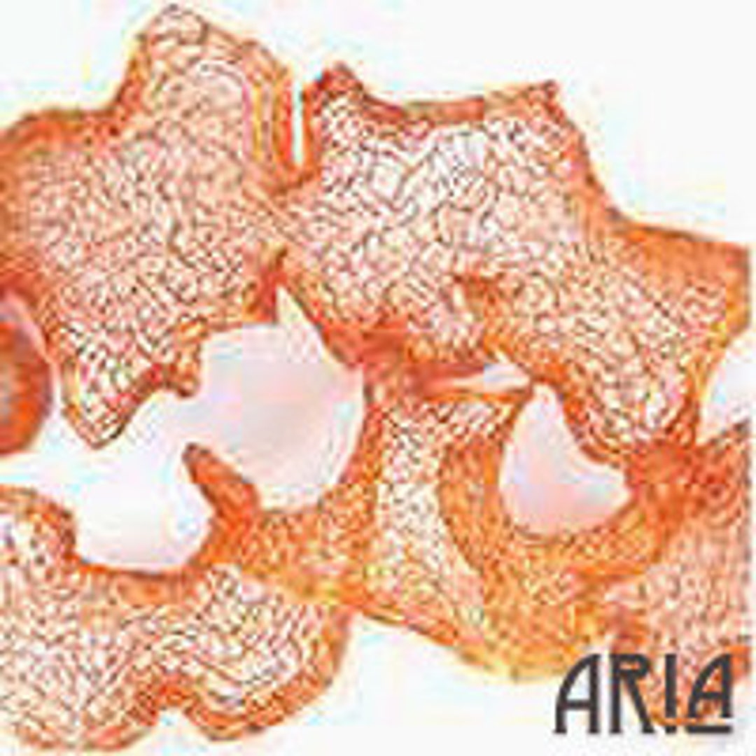 ITALIAN WIRE MESH: 6mm Tangerine Italian Wire Mesh Ribbon 1 Yard Length ...