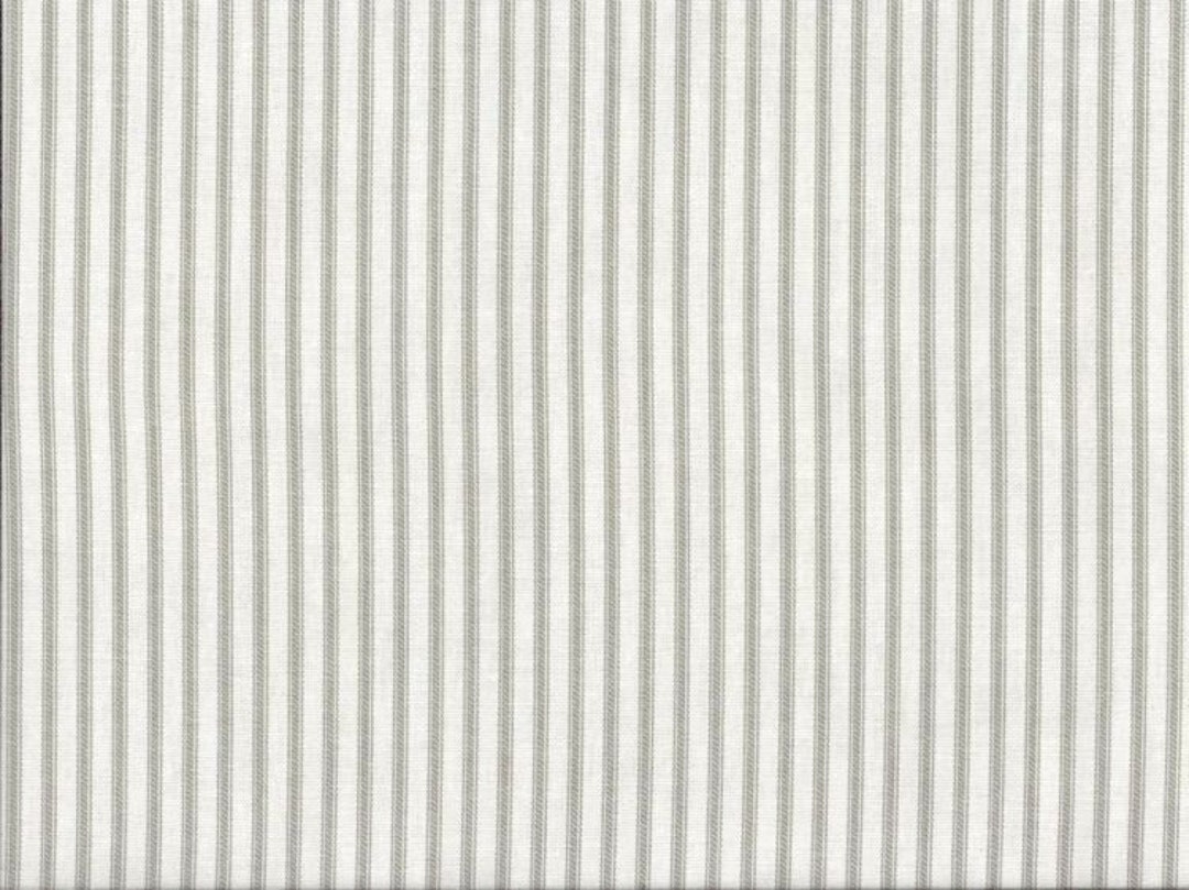 Ticking Stripe Fabric, Upholstery Fabric, Drapery Fabric, Taupe French ...