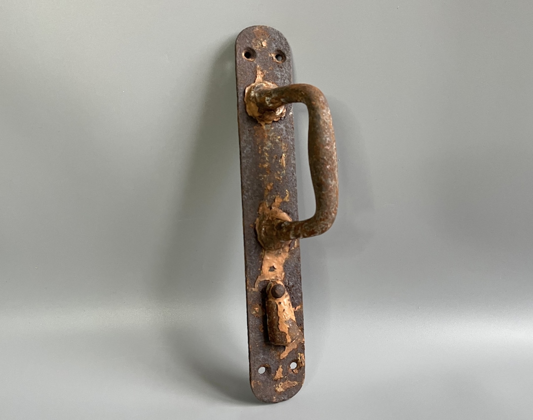 Vintage Door Handle Large Metal Door Handle With Key Hole Barn Door ...