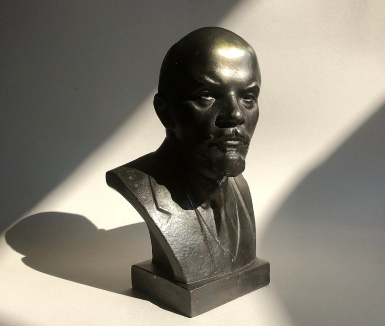 Lenin Vintage Desk Bust Figurine Soviet Leader Vladimir | Etsy