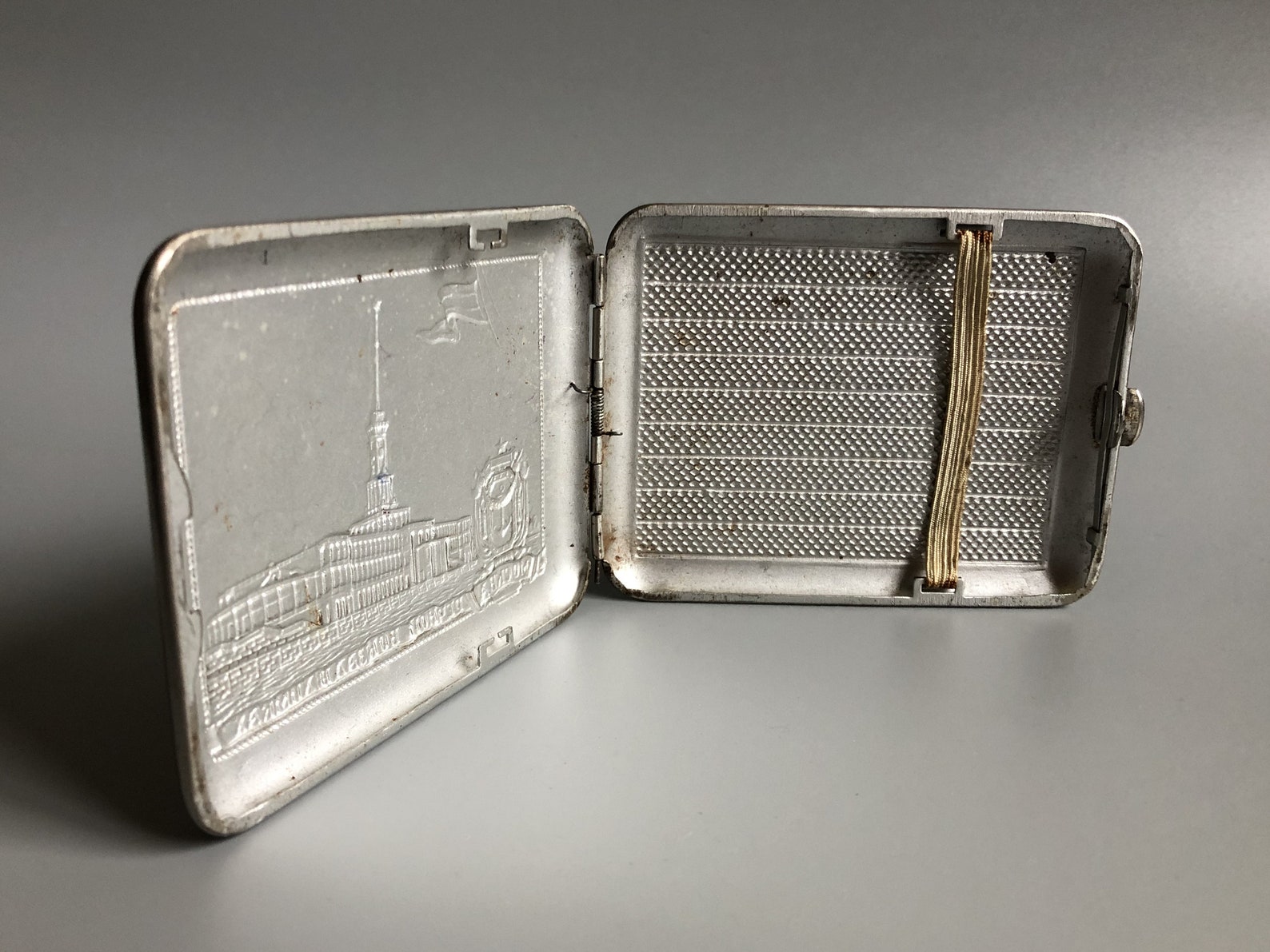 Vintage Soviet Cigarette Case River station in Moscow Old | Etsy