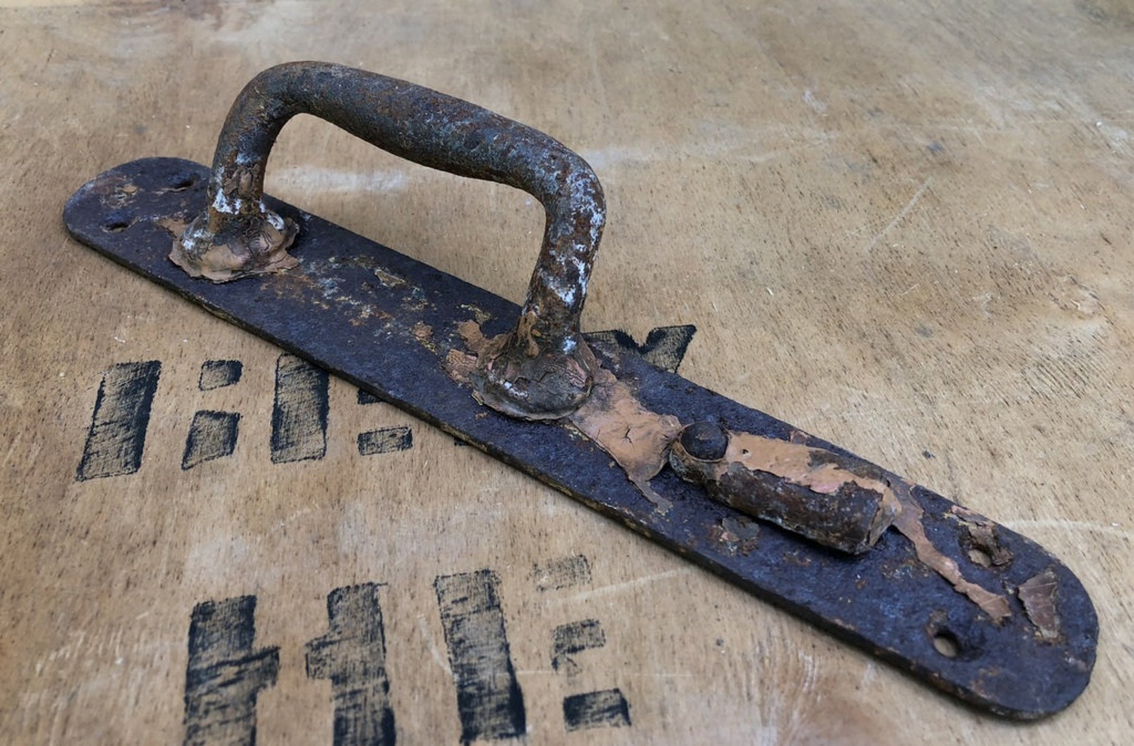 Vintage Door Handle Large Metal Door Handle with key hole Barn | Etsy