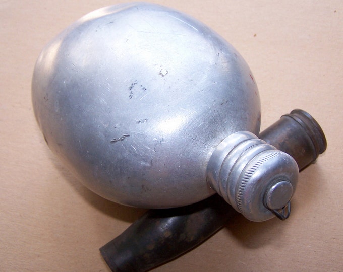 Vintage Military Metal Flask USSR the 1970s Soviet Soldier Aluminum ...