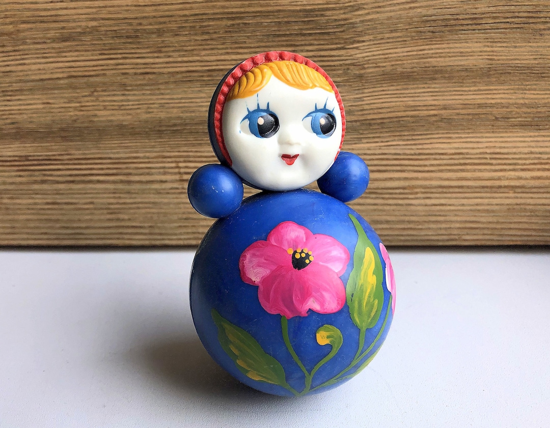 Vintage Roly Poly Toy Doll Nevalyashka Soviet Era Soviet Era Doll ...